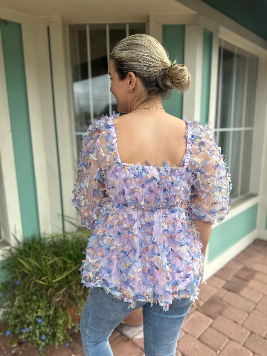 CURIOUS TEXTURE CHIFFON TOP – RAOK boutique